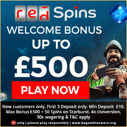 Red Spins Casino Bonus And Review Details - 200% Up To £50 + 50FS